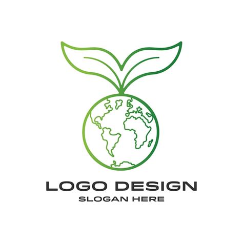Premium Vector Colorful Logo With Gradient Leaves And Earth The Idea
