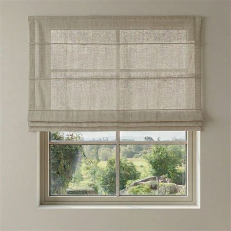 Custom Linen Roman Shades Unlined Or With Cotton Blackout Or Therma