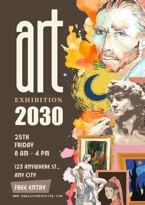 Free Printable Art Exhibition Poster Templates Canva