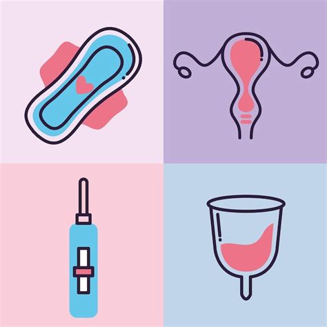 Free Vector Four Women Health Icons