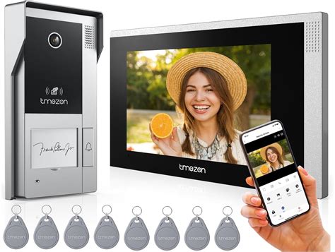 Tmezon 4 Wire Wifi Video Intercom System Doorbell With Camera And 7