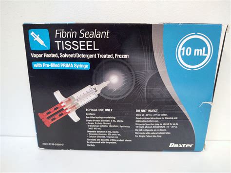 New Baxter 1506080 Unfrozen Fibrin Sealant Tisseel 10ml With Pre Filled Prima Syringe Expired