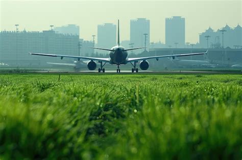 Premium Photo Airport In Beijing China Grass Field With Aeroplanes