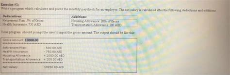Solved Exercise Weite A Program Which Calculates And Prints The