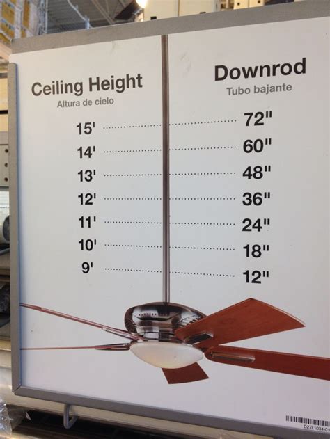 ceiling fan down rod proper length