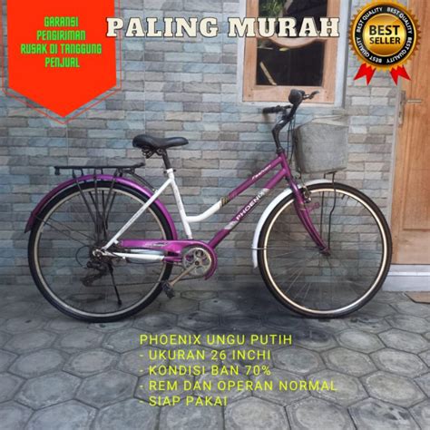 Jual Sepeda Keranjang Cewek Dewasa Second Phoenix 26 Bekas Shopee Indonesia