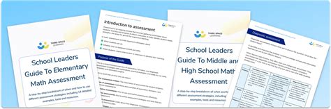 Free School Leaders Guide To Math Assessment