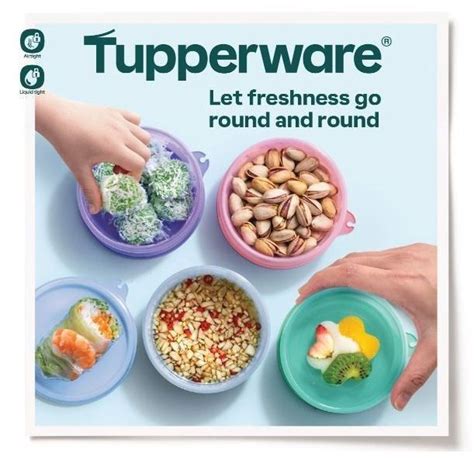 Tupperware Small Round Container 4pcs 190ml Lazada