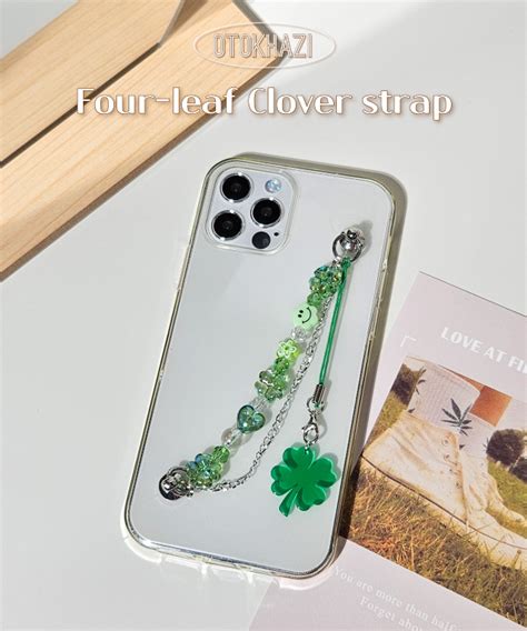 Four Leaf Clover Strap 네잎클로버 클로버 핸드폰스트랩 폰스트랩 아이폰케이스 핸드폰줄 에이블리