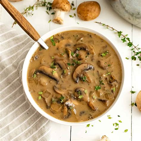 Dairy Free Mushroom Soup 30 Minute Recipe Bites Of Wellness