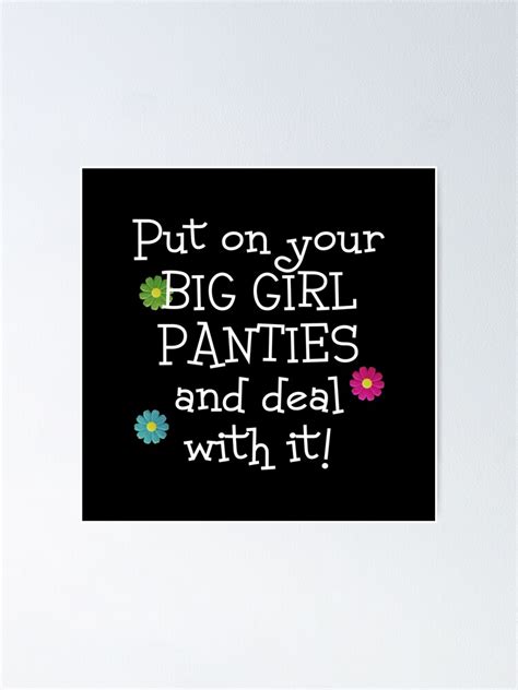 Big Girl Panties Poster By Cafepretzel Redbubble