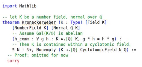 Formalizing Class Field Theory Clay Mathematics Institute