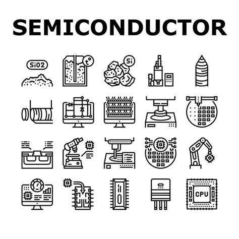 6100 Semiconductor Icon Stock Illustrations Royalty Free Vector