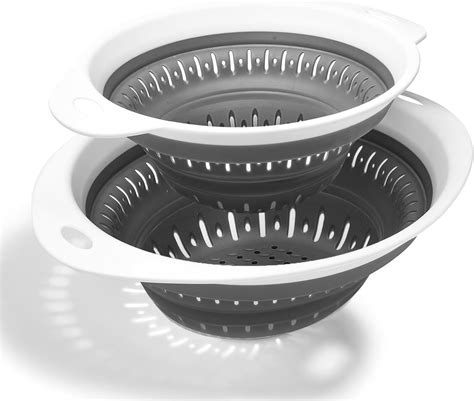 Collapsible Colander Set Bpa Free Silicone Food Strainer