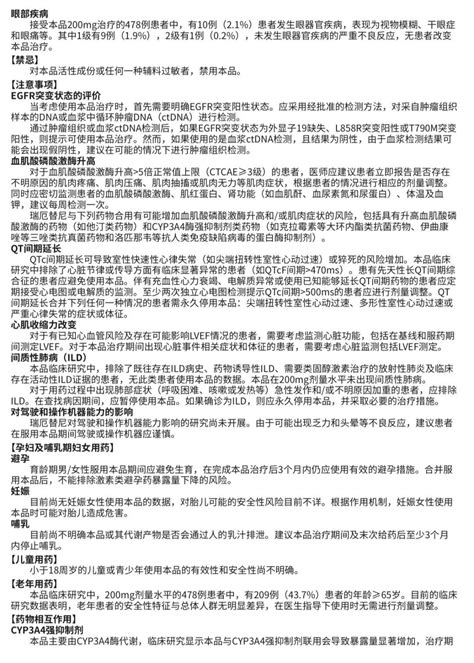 【说明书】瑞厄替尼片，2024年9月 知乎