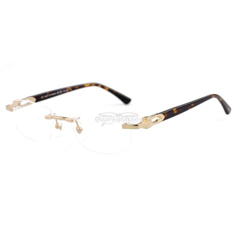 Cartier C Decor Acetate Titanium Rimless Eyeglasses Ct0318