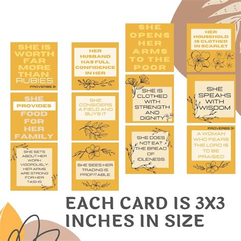 Proverbs 31 Scripture Cards For Women Christian T Digital Download Printable Proverbs 31