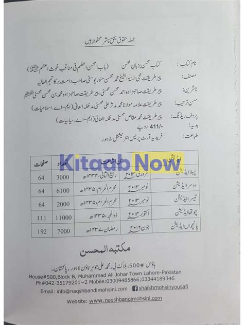 Kitab E Mohsin Nardban E Mohsin Kitaabnow