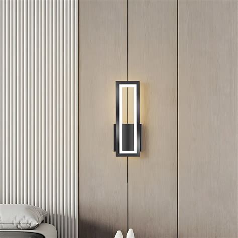 Rectangular Wall Light Fixtures Modern Minimalist Style Acrylic Wall