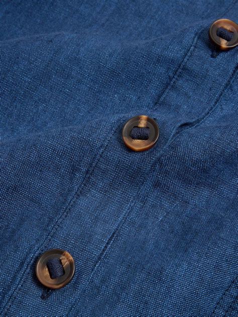 Adele Linen Jacket In Dark Navy White Stuff