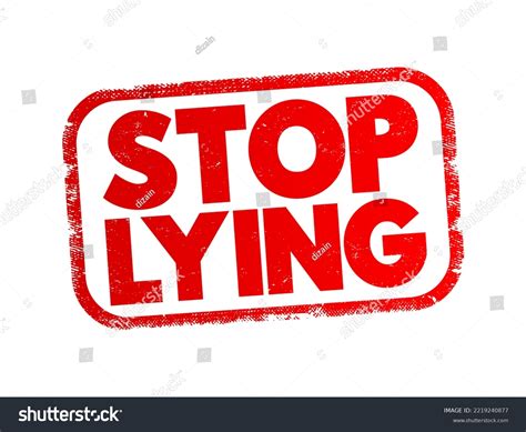 Stop Lying Text Stamp Concept Background Stock Illustration 2219240877