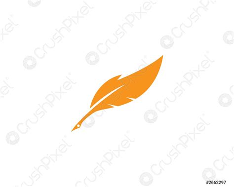 Feather Logo Vector Stock Vector 2662297 Crushpixel