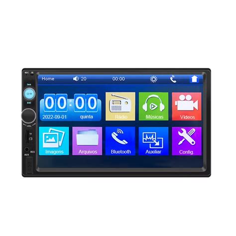 Central Multimidia 2 Din Mp5 Universal 7 Polegadas Bluetooth Espelhamento Shopee Brasil