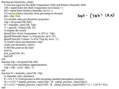 Solved Use Matlab That Inputs Any Two Psychrometric Variables Dry Bulb Temperature Wet Bulb