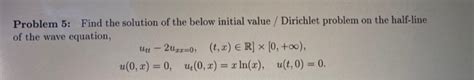 solved problem 5 find the solution of the below initial