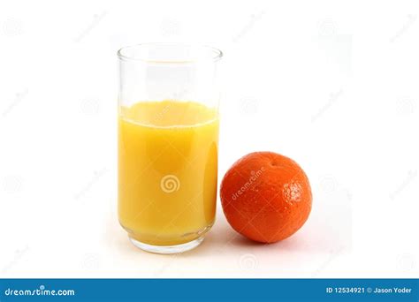 Glass Of Oj With Fruit Stock Image Image Of Nutrient 12534921