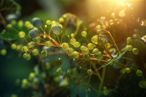 Close Up Of Translucent Leaves And Plants As A Symbol Of Photosynthesis