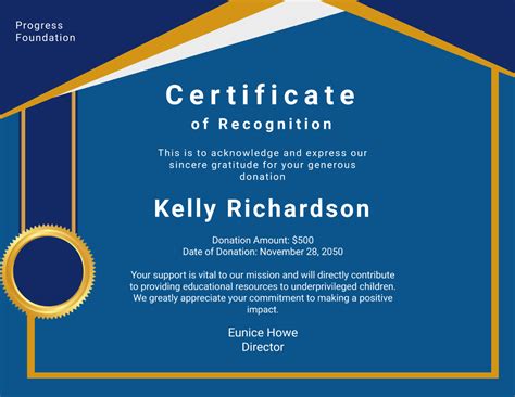 Free Printable Donation Certificate Templates To Customize Online