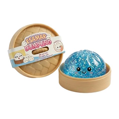 Rare Glitter Dumpling Squeeze Toy With Steamer Box Soft Slow Rising