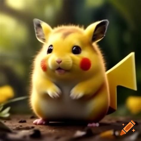 Cute Pikachu Styled Like A Hamster On Craiyon