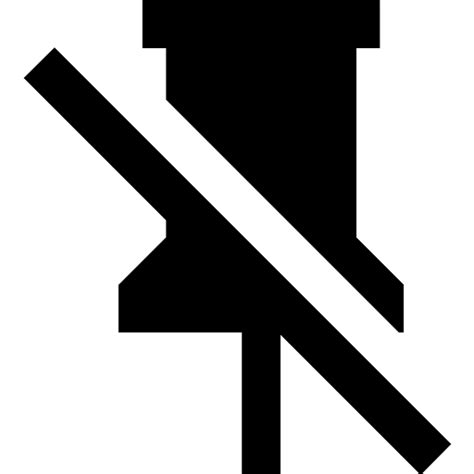 Pin Off Outline Download Free Icon