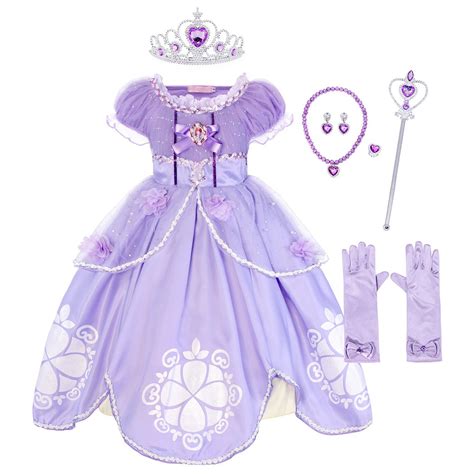 Vestido De Princesa Sofia Para Niñas Disfraces De Cumpleaños Para