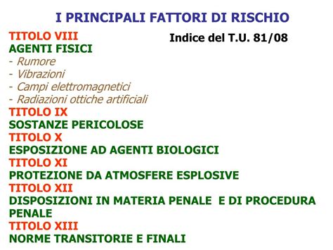 Ppt La Classificazione Dei Rischi In Relazione Alla Normativa