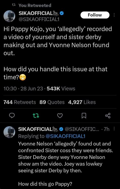 Blogger Accuses Pappy Kojo Of Chopping Sister Derby Recording The