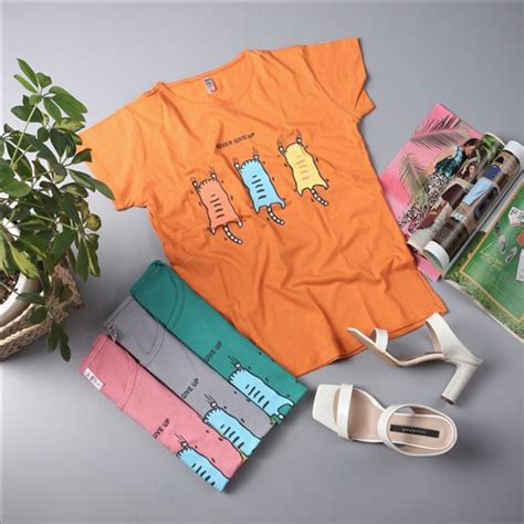 تیشرت نخ پنبه گربه فروشگاه استایلوس