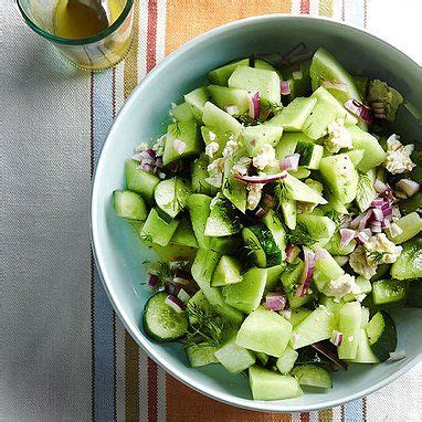 Cucumber Honeydew Salad With Feta Recipe Cucumber Recipes Summer