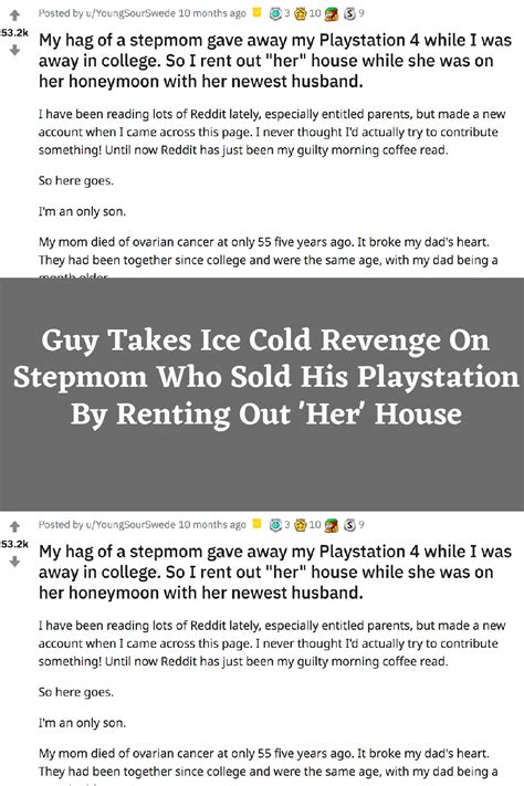 Guy Takes Ice Cold Revenge On Stepmom Who Sold His Playstation By