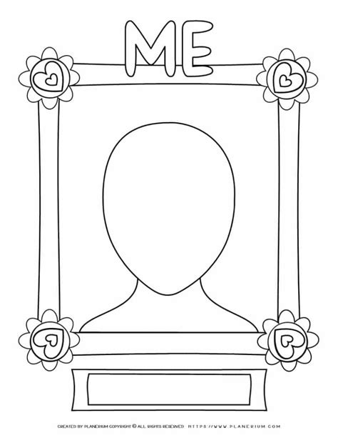 Self Portrait Template Printable Pm Printable