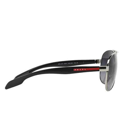 Prada Mens Grey Aviator Sunglasses