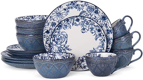 Pfaltzgraff Gabriela Gray 16 Piece Stoneware Dinnerware Set Service
