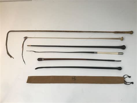 Collection Of Six Rare Riding Crops And Swagger Sticks Including Hermes For Sale At 1stdibs