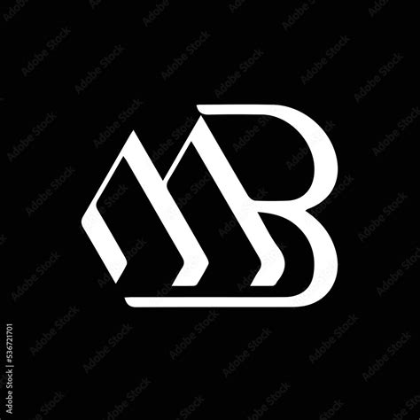 Mb Mb Logo Design Creative Minimal Letter Mb Mb Monogram Stock Vector