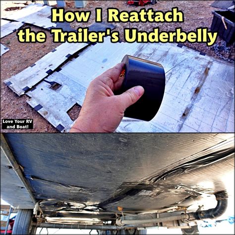 How I Reattach The Trailers Plastic Underbelly Material