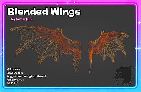 Blended Wings Asset — Art By Neffertity