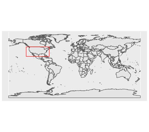 Ggplot How To Draw Rectangle Around Map Area In R Stack Overflow