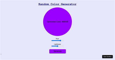 React Random Color Generator Fall 2023 Vienna Austria Codesandbox